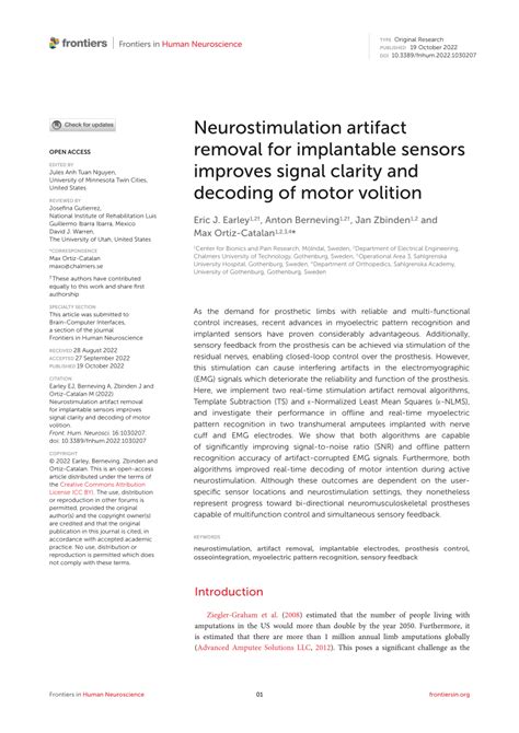 Pdf Neurostimulation Artifact Removal For Implantable Sensors Improves Signal Clarity And