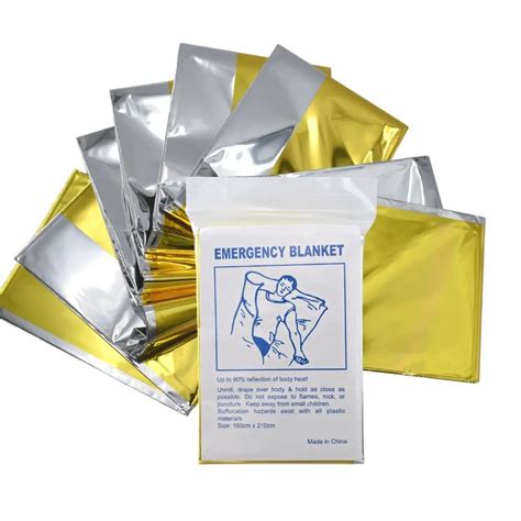 Gold First Aid Room Blanket Mylar Survival Camping Outdoor Emergency