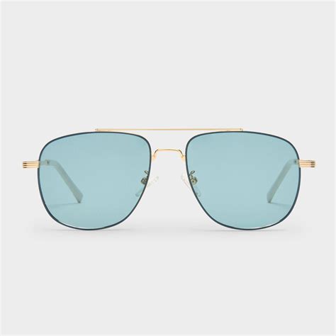 Hyperbole Gold Uni Sex Shield Sunglasses Le Specs