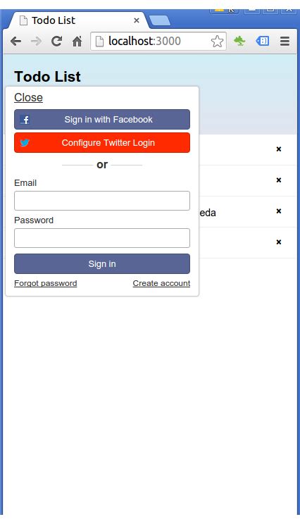 Meteor Angular App With MongoDB Part III Facebook Twitter Google
