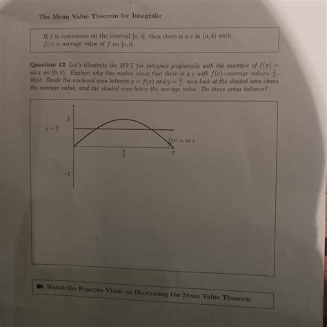 solved the mean value theorem for integrals if f ﻿is