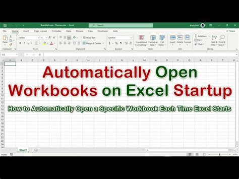 Automatically Open Workbooks When Excel Starts Excel