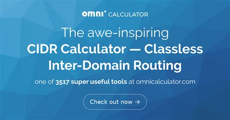 CIDR Calculator Classless Inter Domain Routing