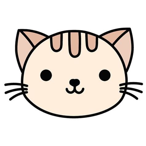 Cute Cat Face Drawing