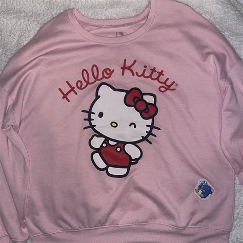 Pink Hello Kitty Sweatshirt Depop
