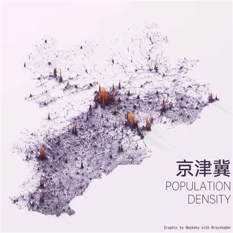 中国各区域人口密度可视化图 人口数据嵌合地图 csdn博客