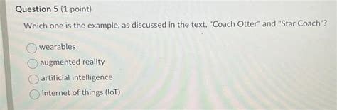 Solved Which One Is The Example As Discussed In The Text