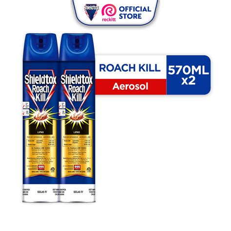 Shieldtox Cockroach Kill Aerosol 570ml Twin Pack Pembunuh Lipas