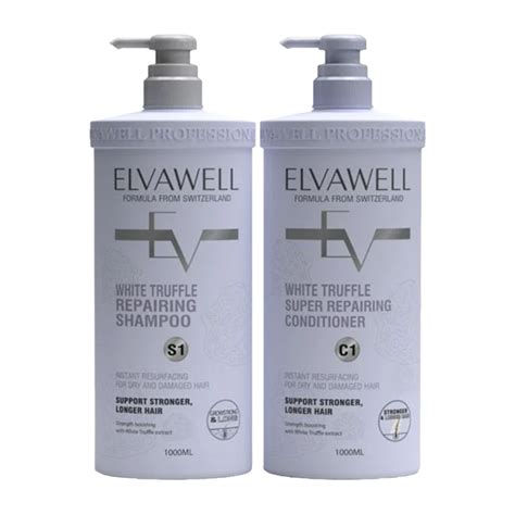 [elvawell] Cặp Dầu Gội Và Xả Elvawell Formuala From Switzerland 1000ml Tím Kshop Beauty
