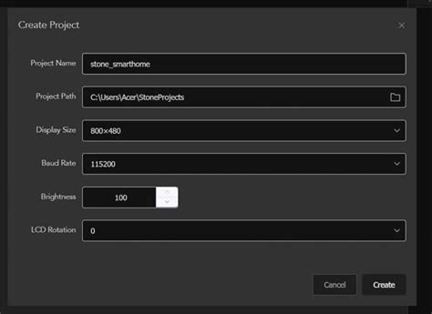 design ui with stone designer software and uart communication for hmi display