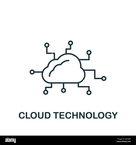 Cloud Technology Icon Line Simple Industry 4 0 Icon For Templates Web Design And Infographics