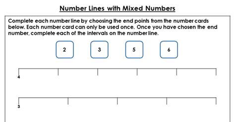 01 3 Number Lines With Mixed Numbers Classroom Secrets