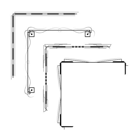 Définir Main Dessiner Des Coins Différentes Formes Décoration Florale Conception Vectorielle