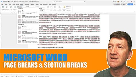 Using Page Breaks And Section Breaks In Word
