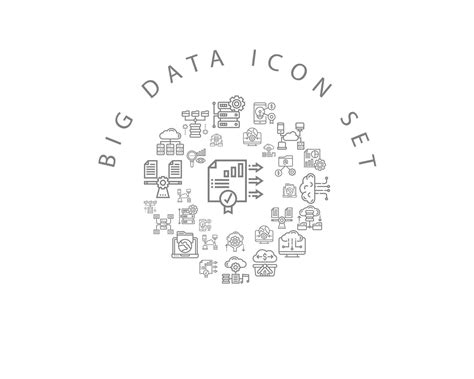 Big Data Icon Set Design On White Background 10723427 Vector Art At Vecteezy