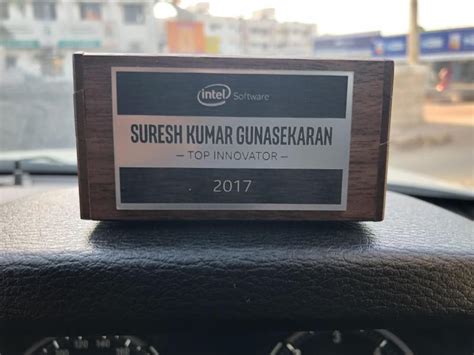 Suresh Kumar G On Linkedin Happy To Receive Top Innovator Award From Intel Consecutively For
