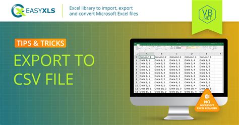 Export Data To Csv In Vbnet Reasyxls