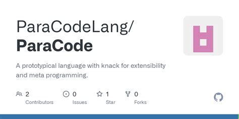 Github Paracodelangparacode A Prototypical Language With Knack For
