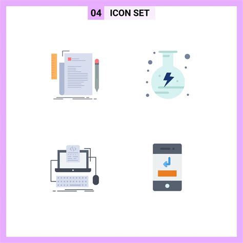 Pictogram Set Of Simple Flat Icons Of Code Code Programming Energy Computer Editable Vector