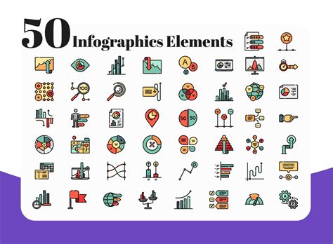50 Infographics Elements And Icons 13063767 Vector Art At Vecteezy