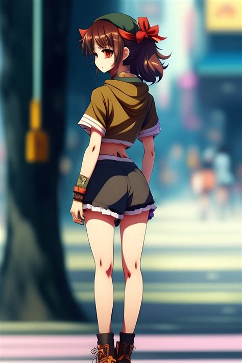 Lexica Anime Style Cute Anime Girl 19 Years Old Back View Medium