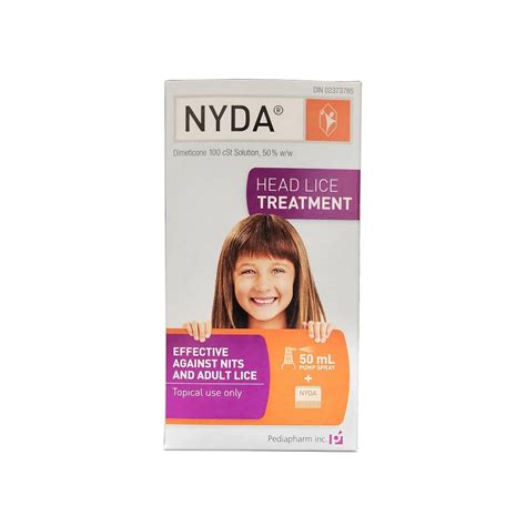 Nyda Head Lice Treatment Dimeticone 100 Cst Solution 50 W W 50 Ml