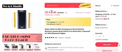 Weact Esp32 C6 Mini Est La Carte Esp32 C6 La Moins Chère Jusquà