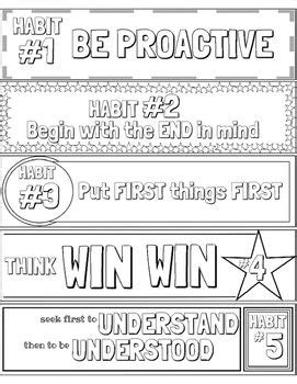 Seven Habits Free Printables Coloring Pages 2025
