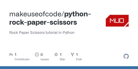 Github Makeuseofcodepython Rock Paper Scissors Rock Paper Scissors