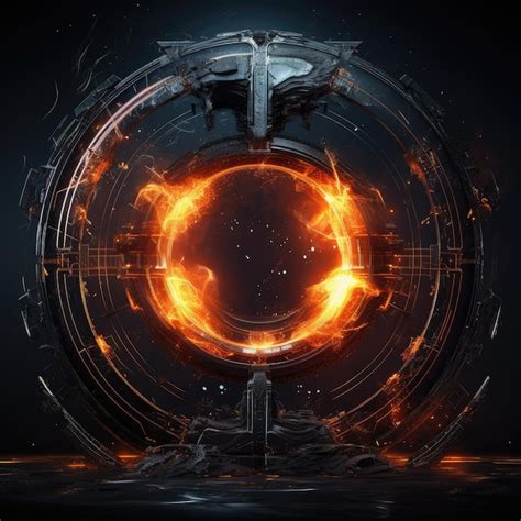Premium Ai Image The Nexus Of Power Unveiling An Energy Portal In The Futuristic Void