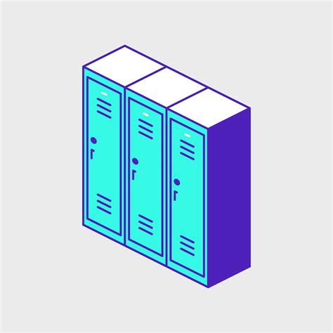 Premium Vector | Lockers isometric vector illustration