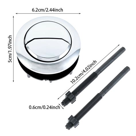 READY STOCK 384858mm Plastic Dual Flush Toilet Flush Water Push Button Toilet Button Switch