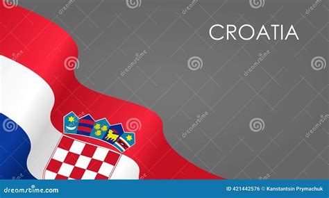 Croatian Flag Vector Illustration On White Background Cartoondealer