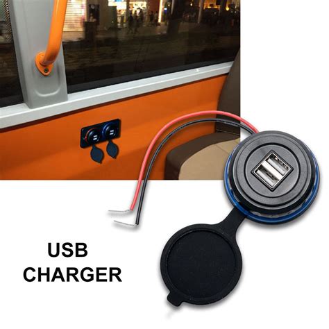 Dc 12v24v Dual Usb Charger Power Socket Outlet Pl Grandado