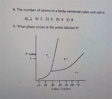Solved 8 The Number Of Atoms In A Body Centered Cubic Unit Chegg Com