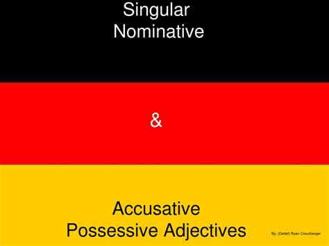 Ppt Singular Nominative And Accusative Possessive Adjectives Powerpoint