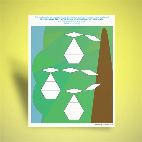 Apple Tree Pattern Block Activity Learning Good News