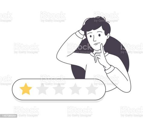 피드백 및 고객 리뷰 남자 아바타 1 스타 비율 벡터 일러스트 레이 션 감정에 대한 스톡 벡터 아트 및 기타 이미지 감정 계급 고객 Istock