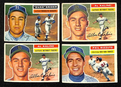 Lot Detail Lot Of 60 1956 Topps Baseball Cards W Duke Snider
