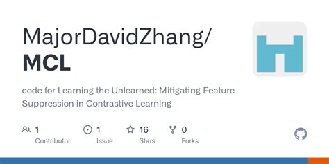 Github Majordavidzhangmcl Code For Learning The Unlearned