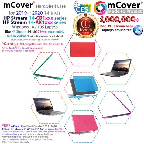 Mcover® Hard Shell Case For 14 Inch Hp Stream 14 Ax100 14 Cb1xx Series