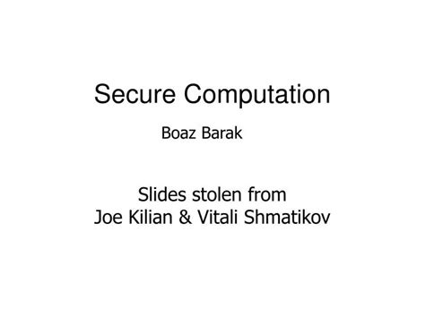 Ppt Secure Computation In Cryptology Protecting Data And Privacy Powerpoint Presentation Id