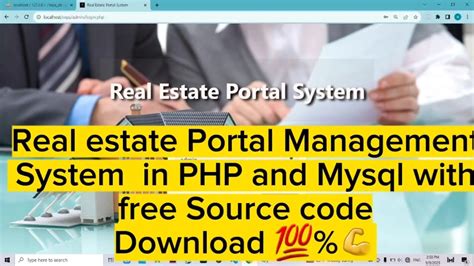 Real Estate Portal Management System In Php And Mysql With Free Source Code 💯 Download 🔥💪 Youtube