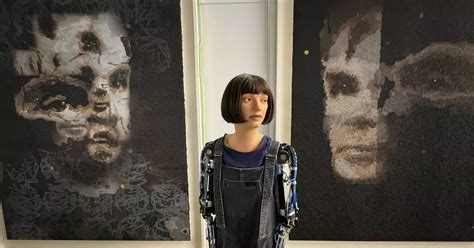 Robot Artist Ai Da To Make History As Portrait Of Alan Turing Goes