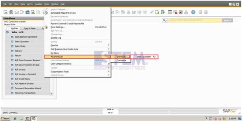 Pembuatan Shortcut Di Sap Business One Sap Business One Indonesia
