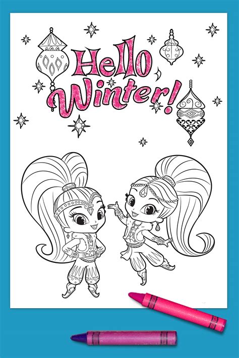 Shimmer And Shine Coloring Pages Free Printable