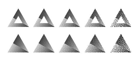 premium vector divided triangle various resolution bitmap dither