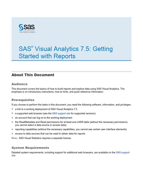 sas va reports 7 5 getting started pdf sas software chart