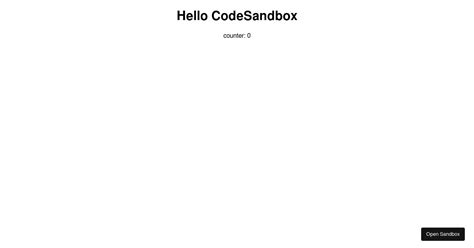 Counter State Example Codesandbox