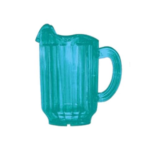 Yanco Pitcher Plastic 3 Spout Plastic Pitcher Green 60 Oz 12 Per Case